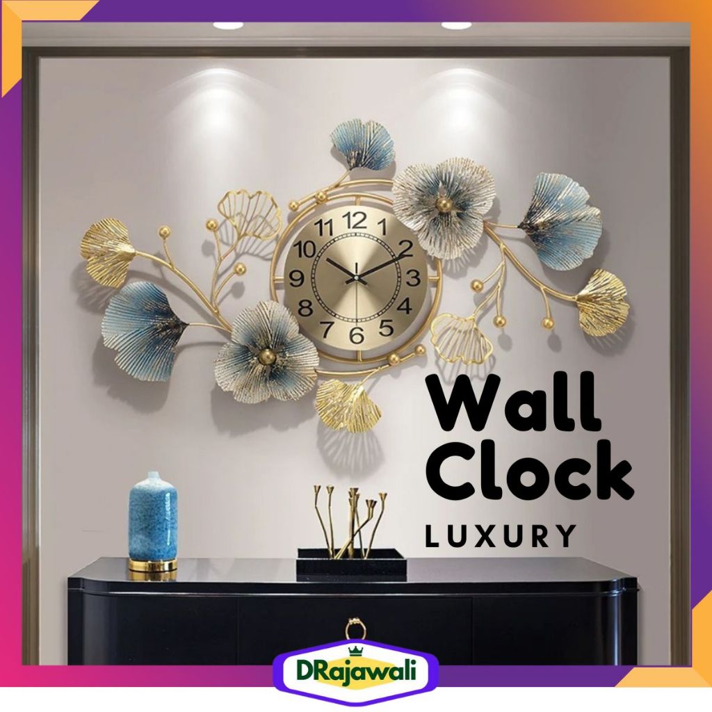 Jual Jam Dinding Besar Tempel Unik Mewah Gold Diamond Elegan Aesthetic ...