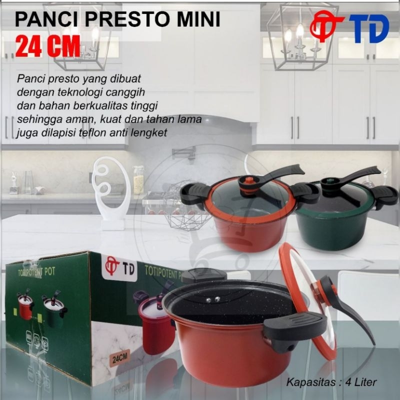 Jual PANCI PRESTO VIRAL TEFLON 3,5 LITER PRESSURE COOKER POT ANTI LENGKET | Shopee Indonesia