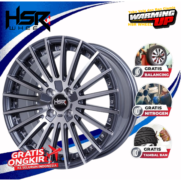 Jual Pelek Racing Yaris Soluna Corolla Brio Agya Sigra R16 4x100 HSR Tandam | Shopee Indonesia