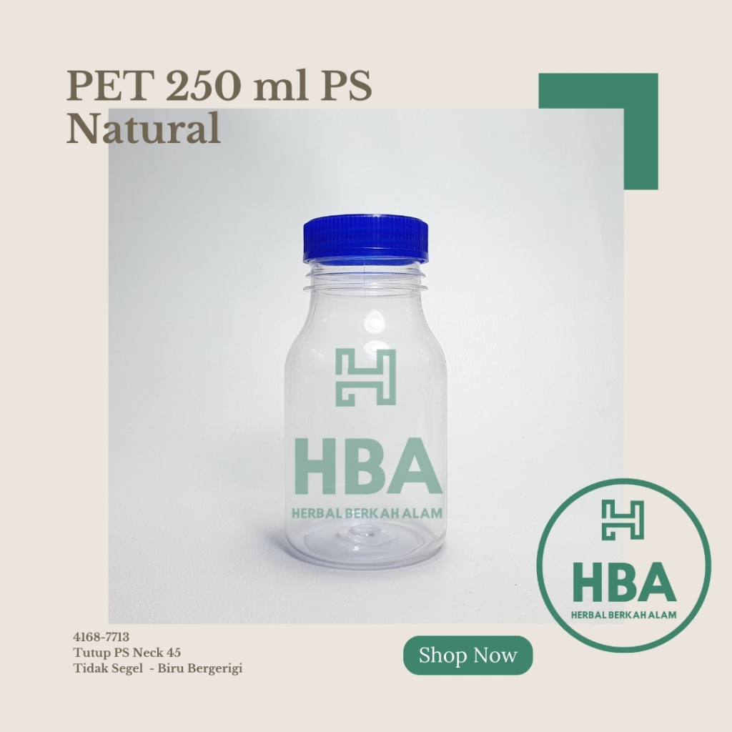 Jual Botol Tablet 250 Ml Natural PS Neck 45 Tutup Bergerigi + Plug / Botol Plastik / Botol Obat ...