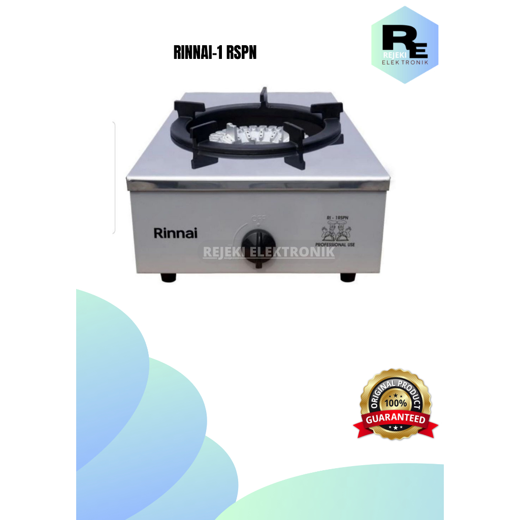 Jual Rinnai Kompor Gas Satu Tungku RI 1 RSPN Gas Stove Stainless ...