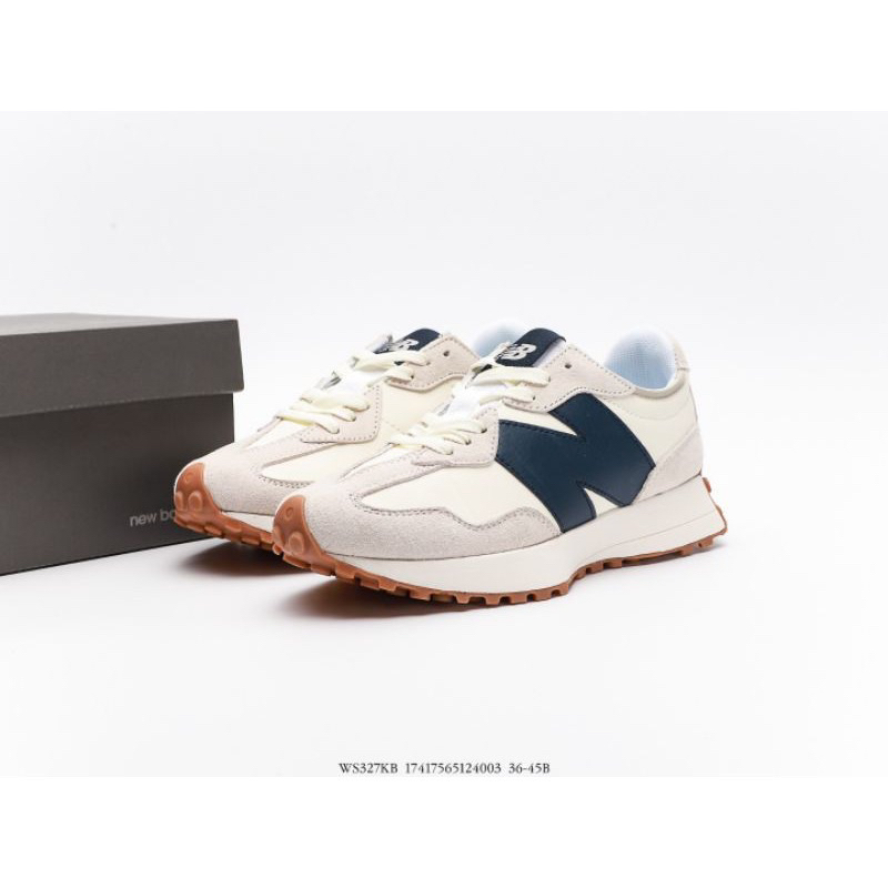 Jual Sepatu New Balance 327 Cream Navy BNIB 100% Original | Nb 327 ...
