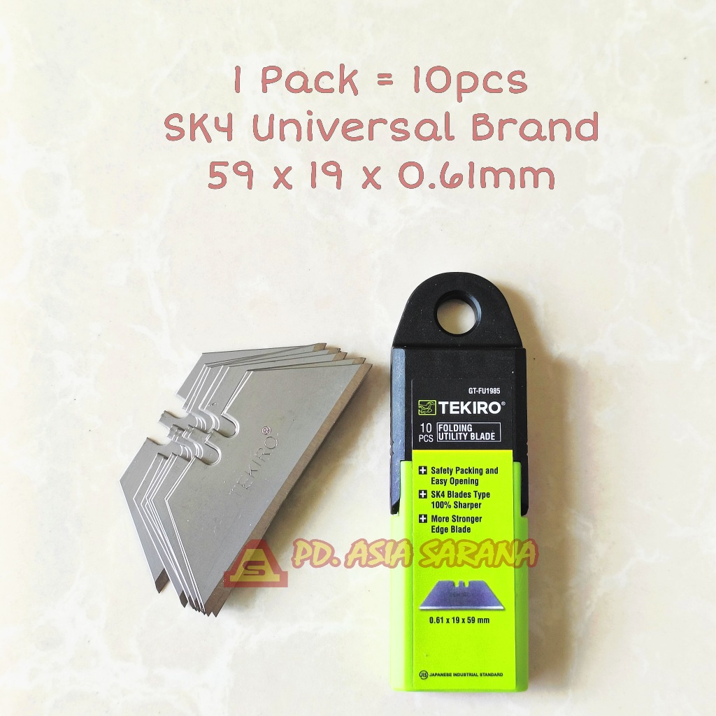 Jual Refill Utility Knife Blade SK4 TEKIRO GT-FU1985 Isi Cutter Lipat ...