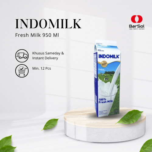 Jual Indomilk Fresh Milk 950 Ml (1 Doz) - Barsol Indonesia | Shopee Indonesia