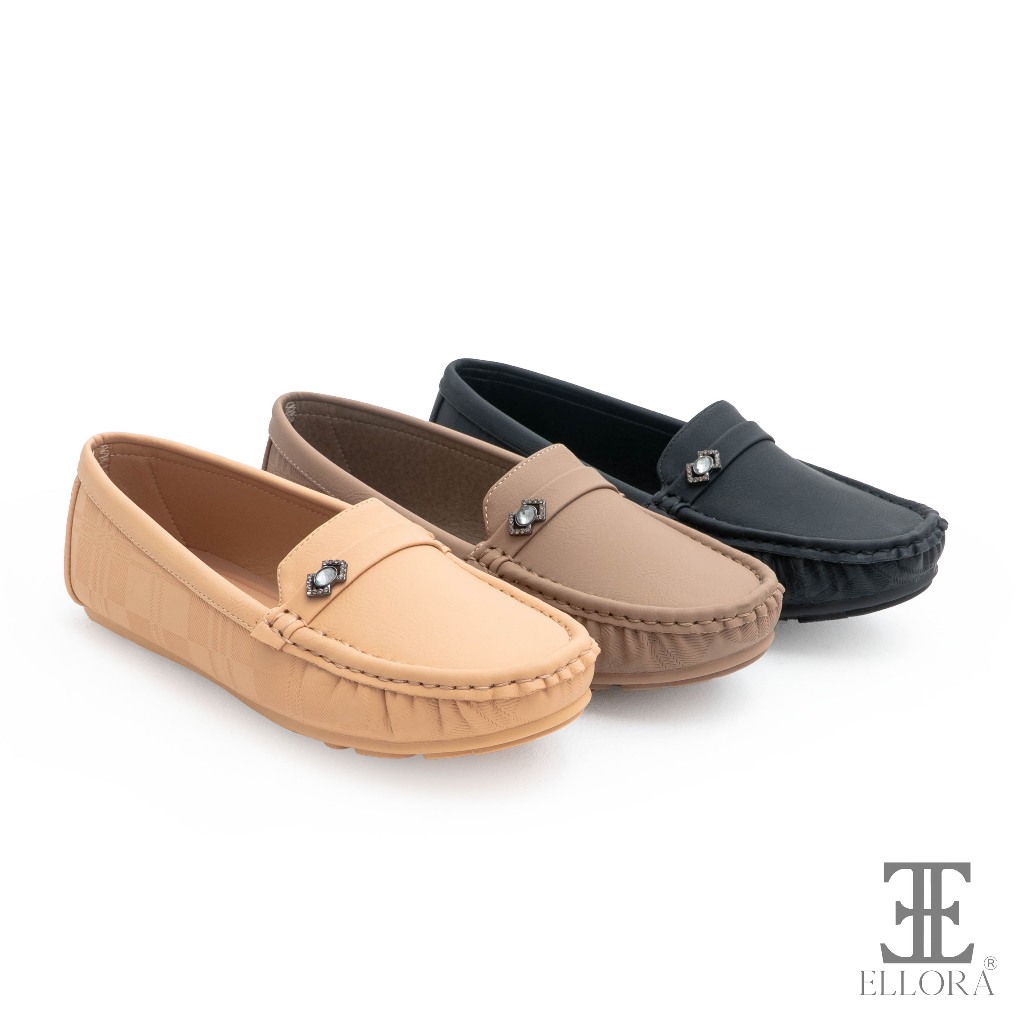 Jual ELLORA EZ-1222 Sepatu Flatshoes Wanita Loafers Kerja Import ...