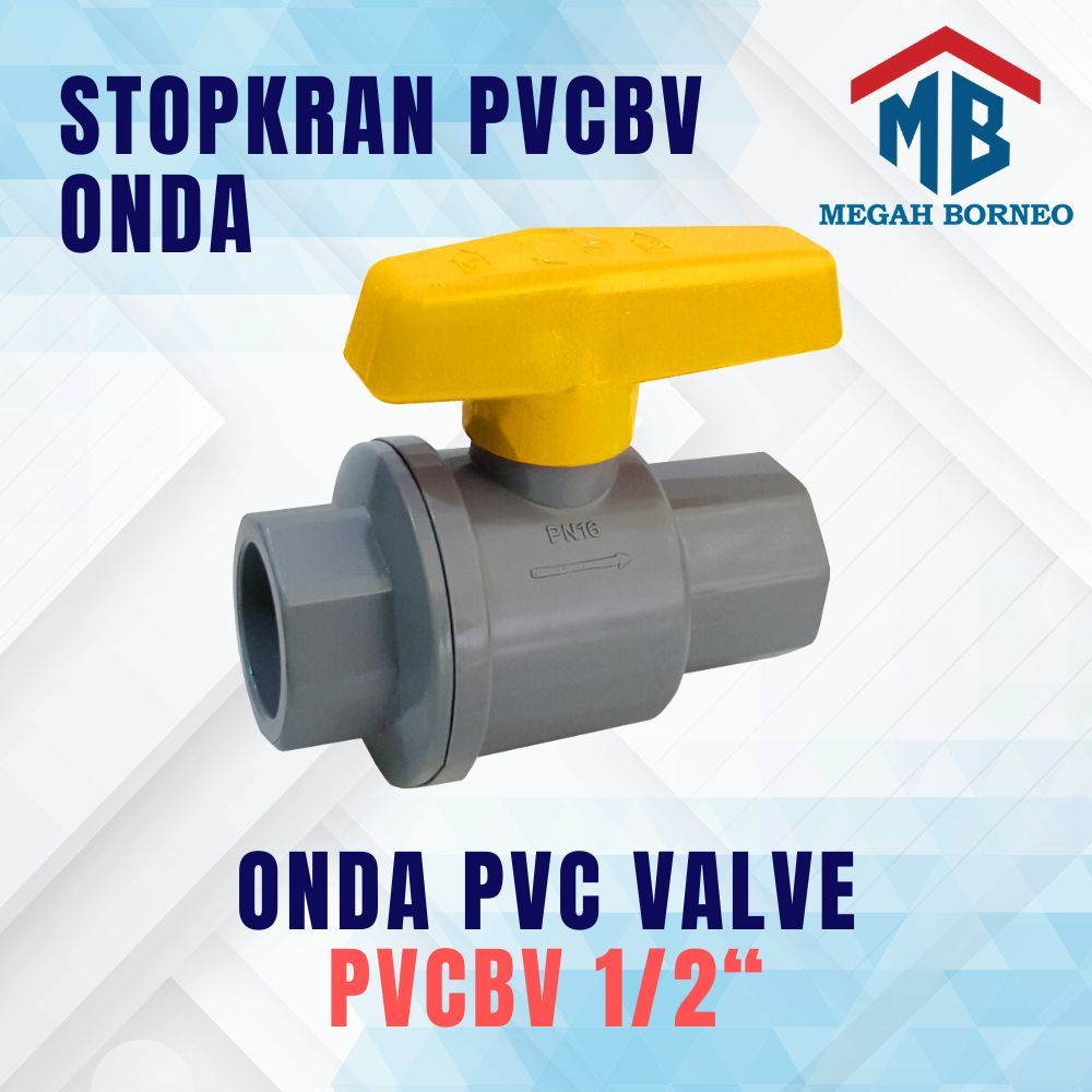 Jual Ball Valve Onda PVCBV 1/2" pvc sanitary ballvalve stopkran stop ...