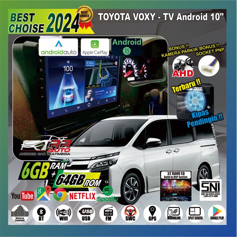 Jual Toyota Voxy | 6gb+64gb Headunit Android 13,Wifi,Voice Command,Apple Carplay,Android Auto ...