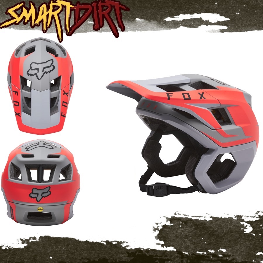 Jual Helm MTB FOX Dropframe PRO Sideswipe CE Lt Gray Helmet FOX ...