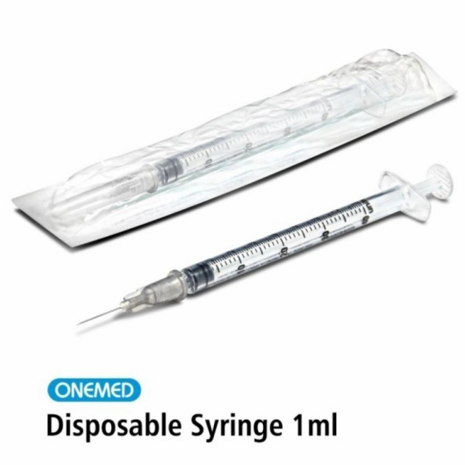 Jual SPUIT 1 CC DISPOSABLE SYRINGE ONEMED JARUM SUNTIK | Shopee Indonesia