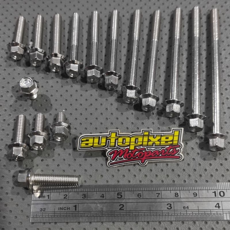 Jual Probolt baut hexagonal drat 10 panjang 2.5cm stainless baut hexagonal m6x25 thailand ...