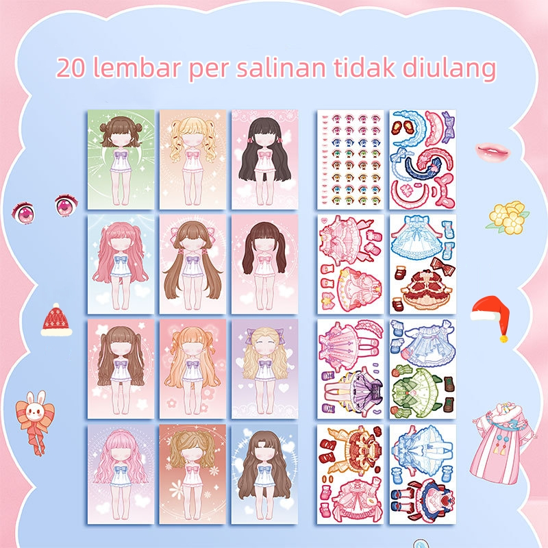 Jual Fivevoo Buku Stiker Diy Stiker Dress Up Book Buku Sticker Diy