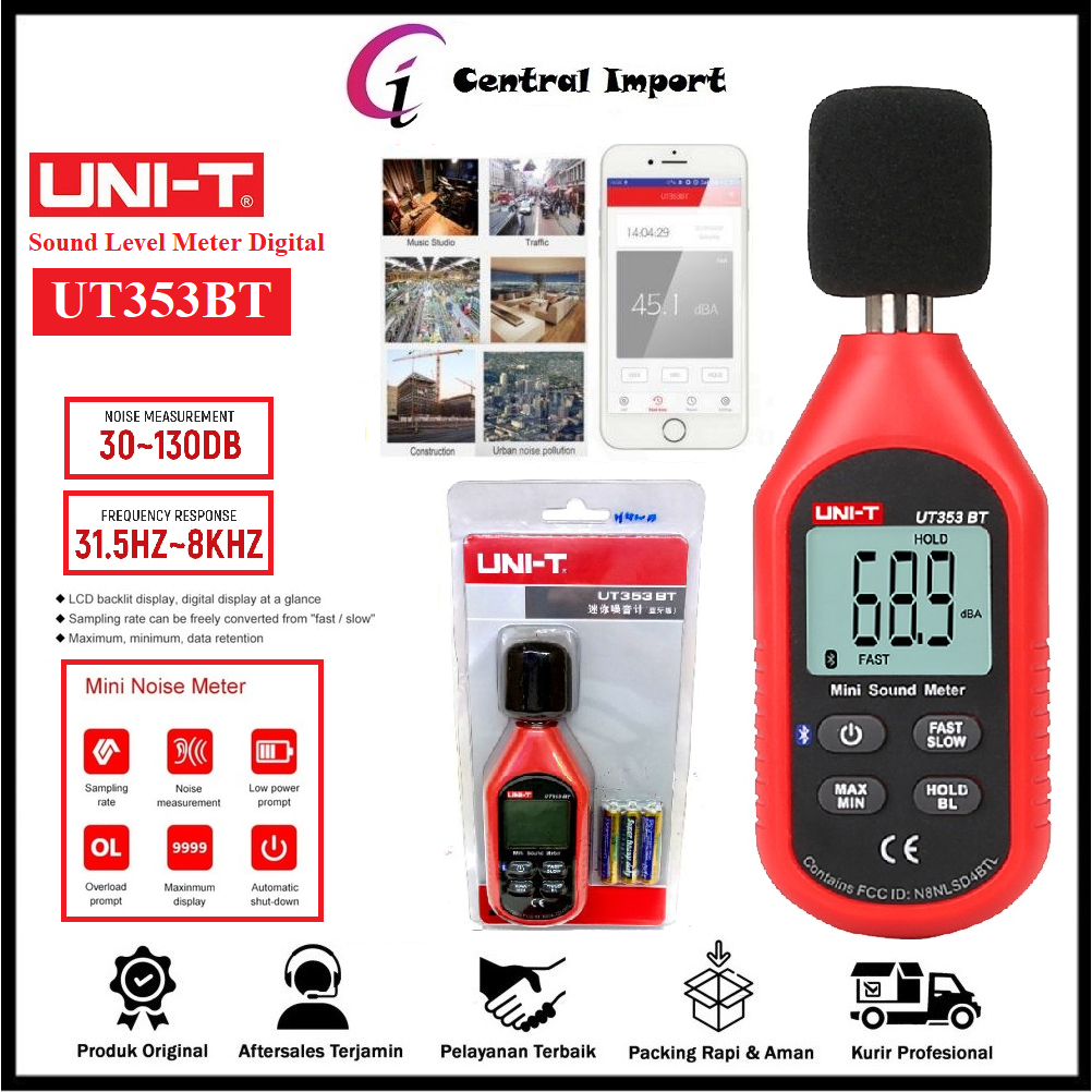 Jual UNI-T Digital Sound Decibel Alat Ukur Suara- Sound Noise Meter ...