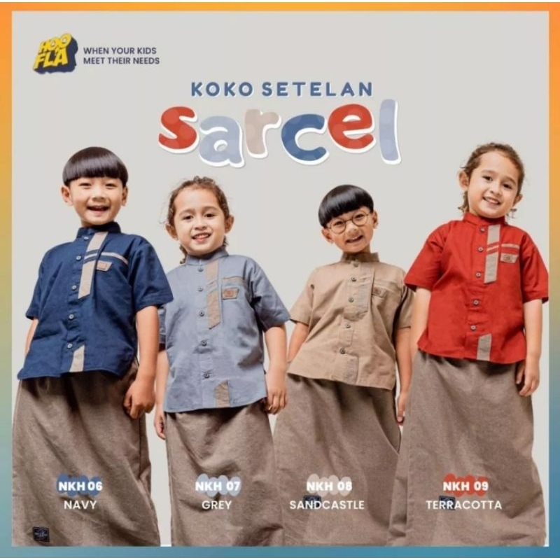 Jual NEW KOKO SETELAN SARCEL HOOFLA USIA 1 - 10 TAHUN | Shopee Indonesia