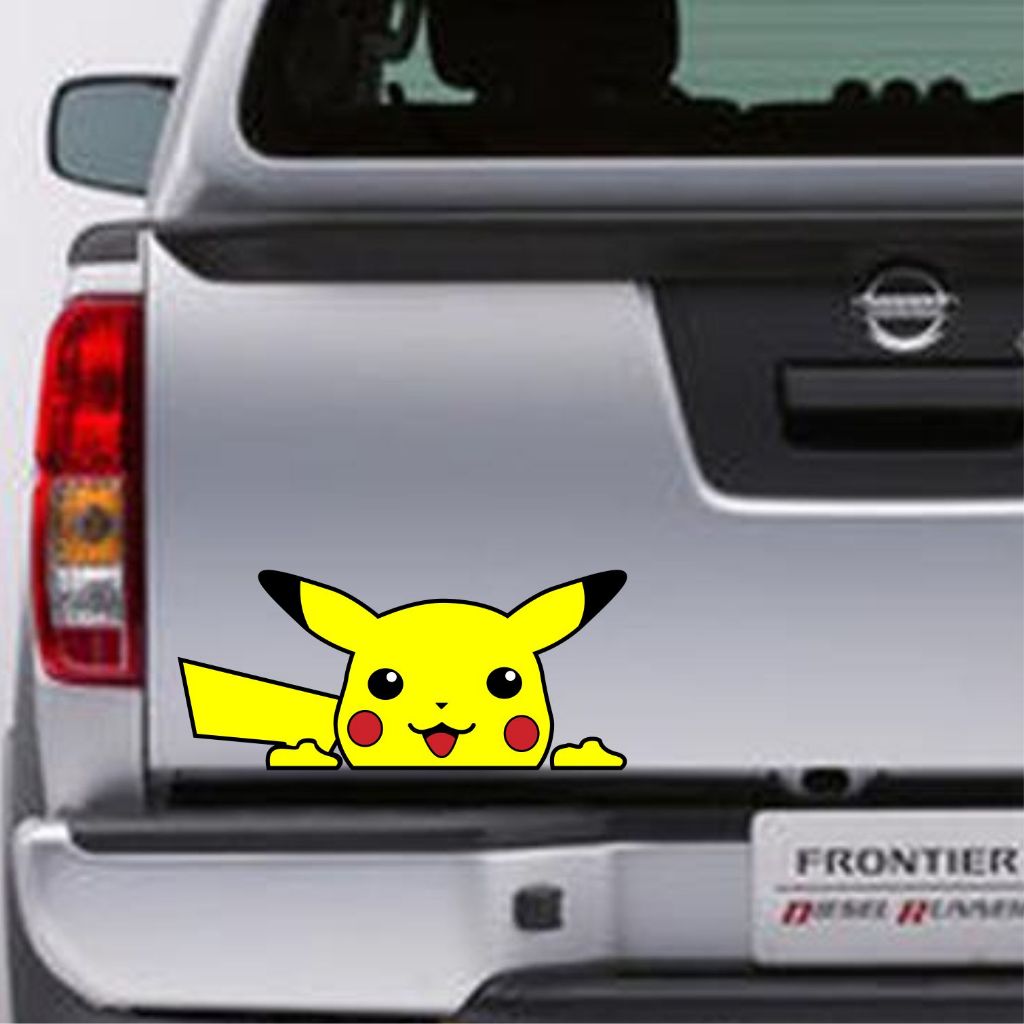 Jual stiker mobil stiker pokemon cutting sticker pikachu peeking ...
