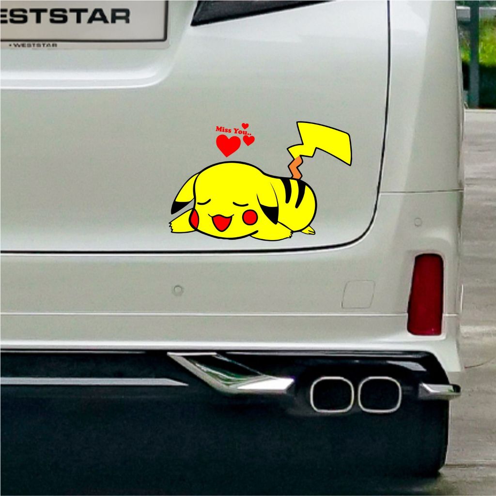 Jual stiker pokemon stiker mobil cutting sticker pikachu pokemon bagasi ...