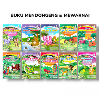 Jual Buku Anak Mendongeng Mewarnai Seri Binatang - LM | Shopee Indonesia