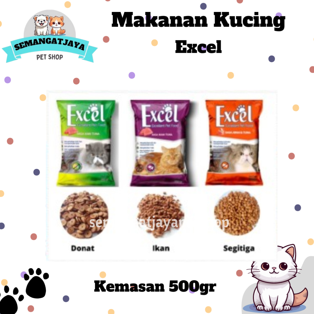 Jual Makanan Kucing - EXCEL ADULT & KITTEN ALL VARIANT 500GR (FRESHPACK ...