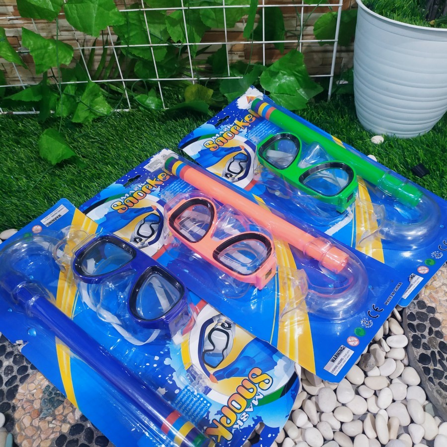Jual kacamata renang + selang anak - alat selam set snorkeling snorkel ...