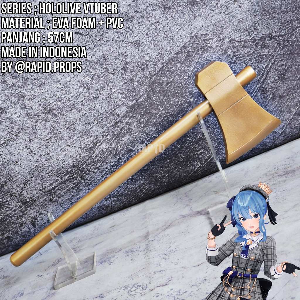 Jual Suisei Axe Mini Gold Vtuber For Cosplay Prop | Shopee Indonesia