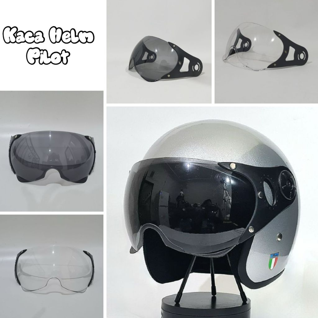 Jual VISOR KACA HELM PILOT ITALY | Shopee Indonesia