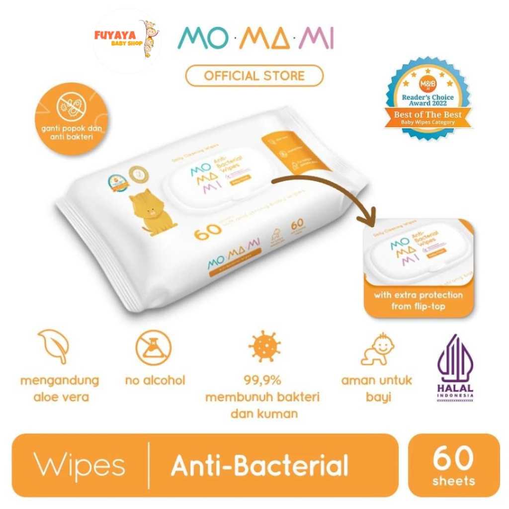 Jual Momami Anti Bacterial Wipes (10's/30's/60's) / Antibacterial ...