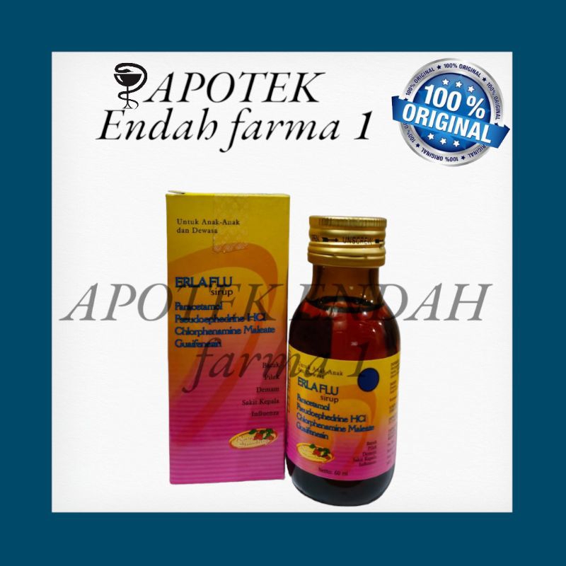 Jual ERLAFLU SIRUP 60ML obat batuk pilek demam | Shopee Indonesia