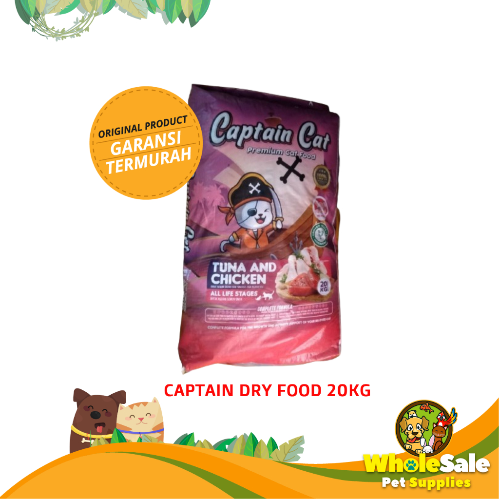 Jual Makanan Kucing CAPTAIN 20kg Dry Food Cat Captain 20kg | Shopee ...