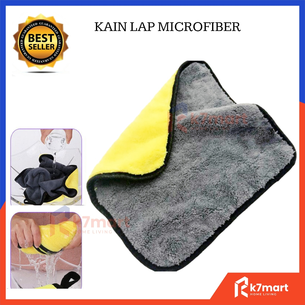 Jual K7MART KAIN LAP MOBIL MICROFIBER 30x40CM 30x30CM 25X25CM / KAIN ...