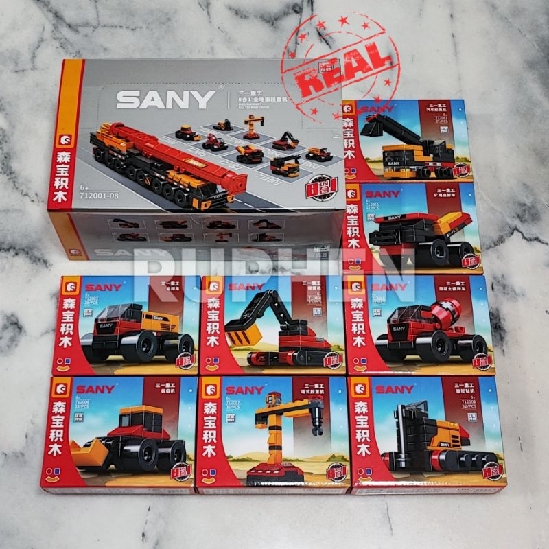 Jual Sembo Block Sany 712001-08 Seri Konstruksi 8 in 1 All Terrain ...