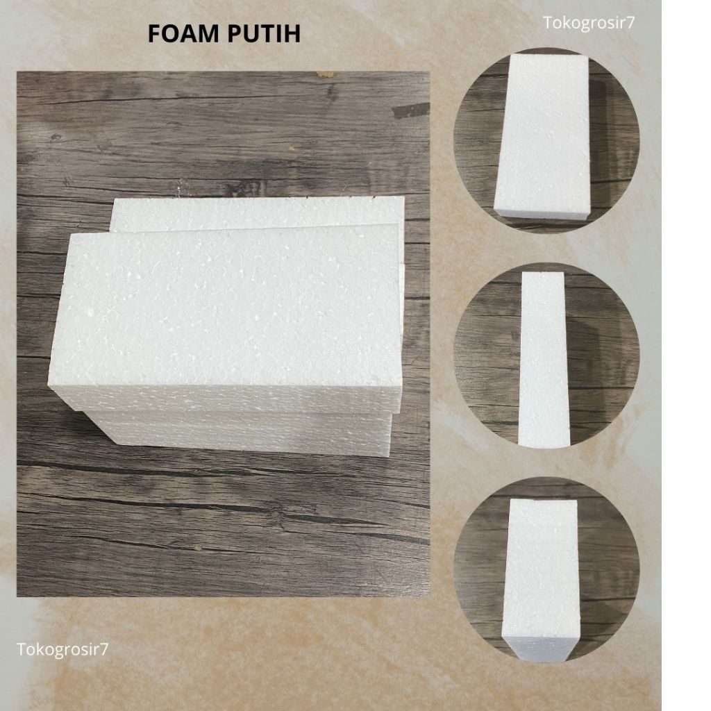 Jual FOAM PUTIH BUSA BUNGA 1 PCS 20x10x5cm / Oasis busa bunga kering ...