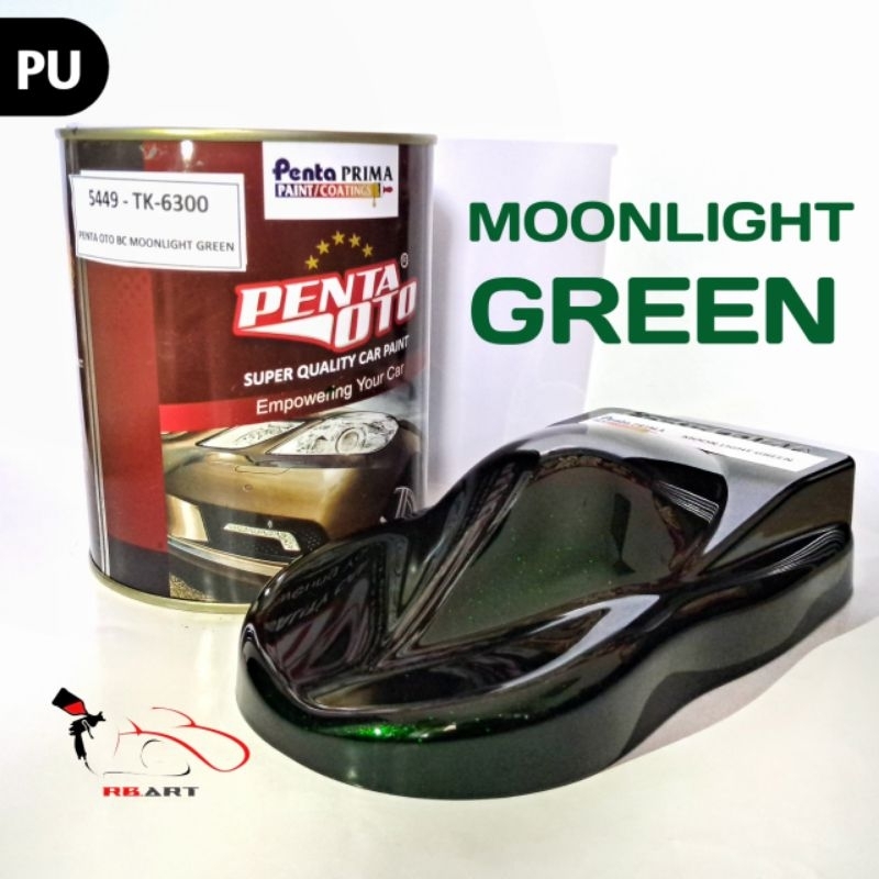Jual CAT PU MOONLIGHT GREEN PENTA OTO 100% asli bukan mix (200ml, 500ml ...