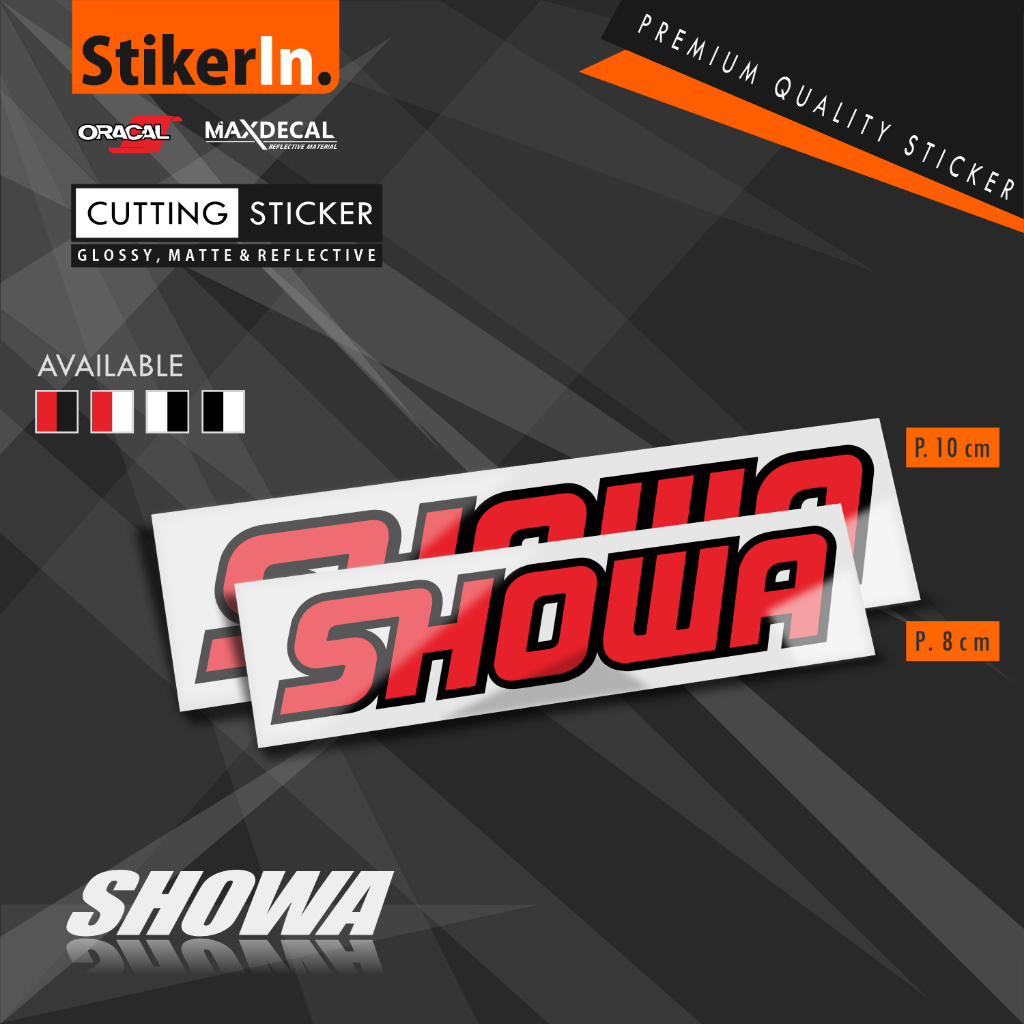Jual Stiker Showa Cutting Sticker Shockbreaker Showa Motor Mobil 2 ...