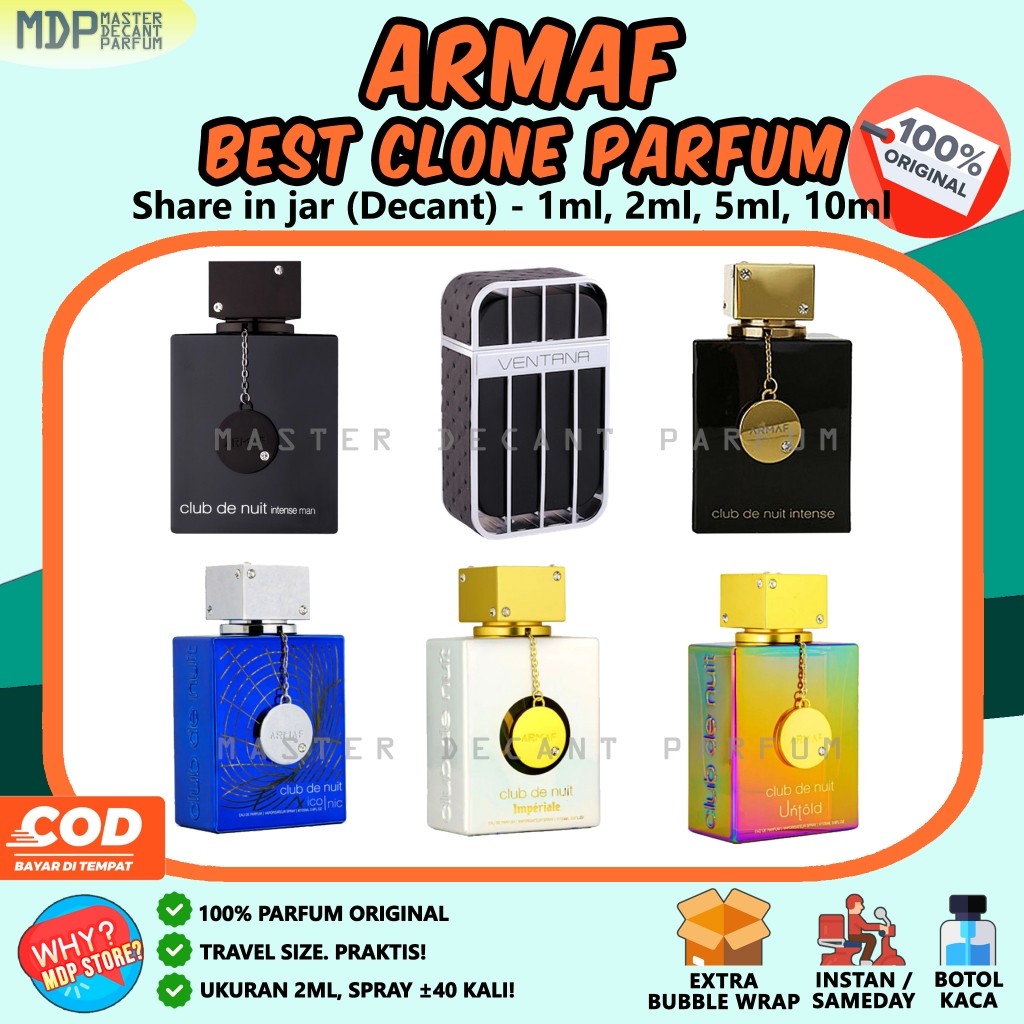 Jual (Share Decant) ARMAF BEST CLONE PARFUM EDP Original 1ml 2ml 5ml ...