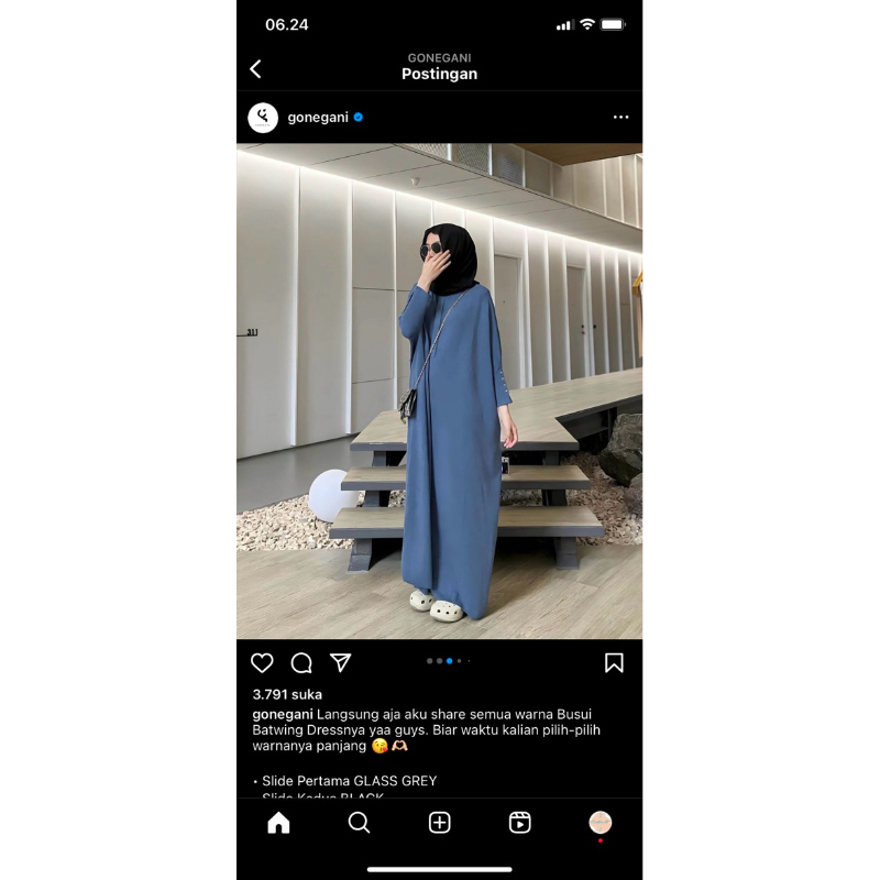 Jual Busui Batwing Dress By gonegani || Batwing Dress By Gonegani || 100% Original | Shopee ...