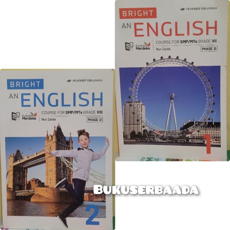 Jual BUKU BEKAS BRIGHT AN ENGLISH KELAS 1/2 SMP ERLANGGA KURIKULUM MERDEKA | Shopee Indonesia