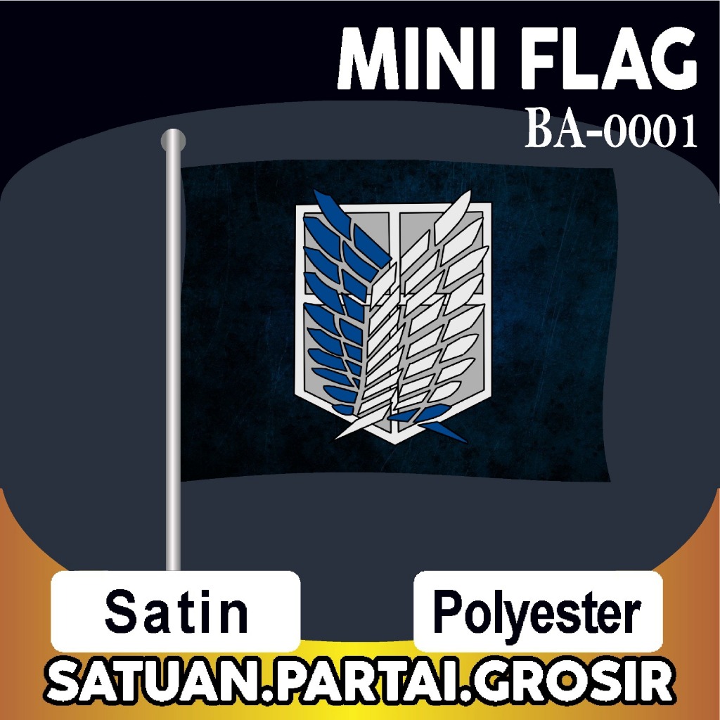 Jual Bendera Logo AOT Attack On Titan/Flag Komunitas/Miniflag Anime ...