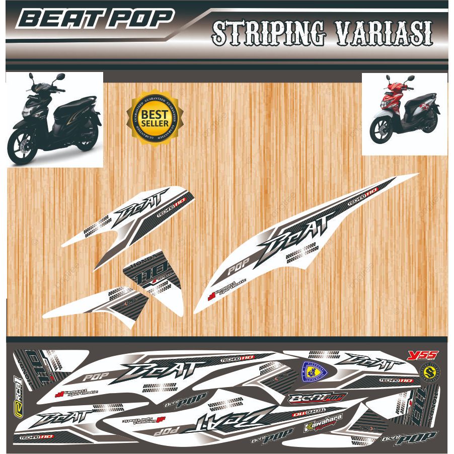 Jual STIKER STRIPING MOTOR HONDA BEAT POP VARIASI MOTIF TERBARU 2024 ...