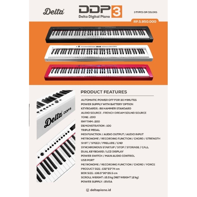 Jual delta digital piano DDP3 | Shopee Indonesia