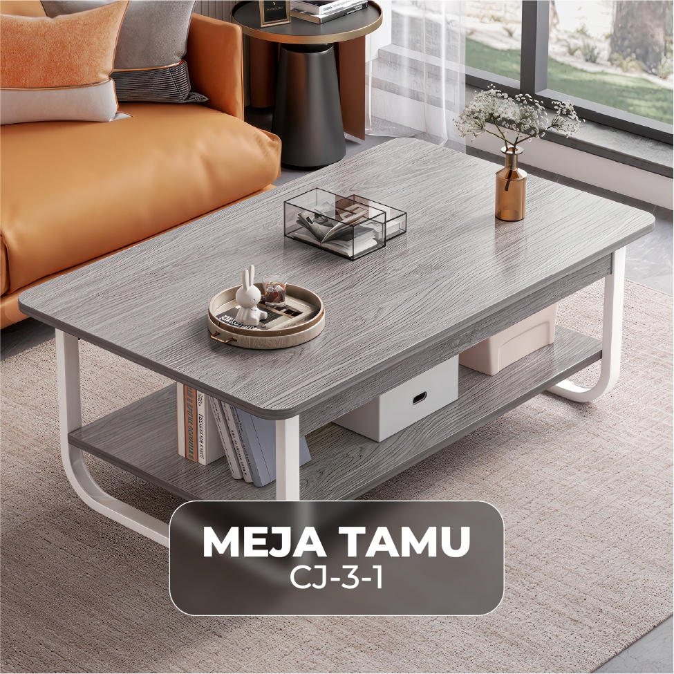 Jual Meja Ruang Tamu CJ-3-1 2 Tingkat Meja Cofee Meja Aesthetic Minimalis Meja Serbaguna ...