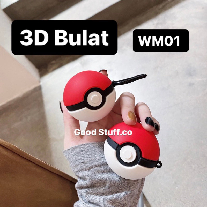 Jual READY casing 3D case BASEUS ENCOK WM01 tws pokemon pikachu ...
