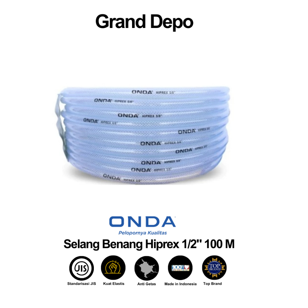 Jual Onda Selang Air Hiprex 1/2" 100 Meter | Shopee Indonesia