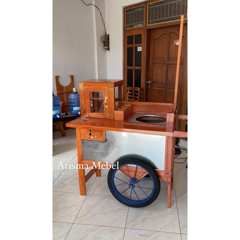 Jual Gerobak Cilok Dorong , Gerobak Cilok Roda 2 , Gerobak Bakso kuah, Gerobak pentol | Shopee ...