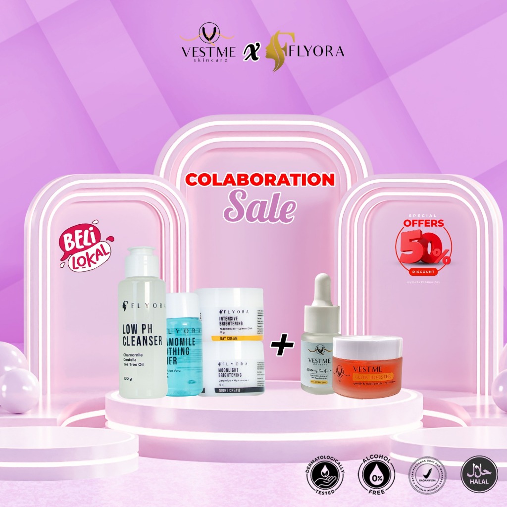 Jual VESTME Skincare X FLYORA Skincare Colaborasi Paket Glow Booster ...