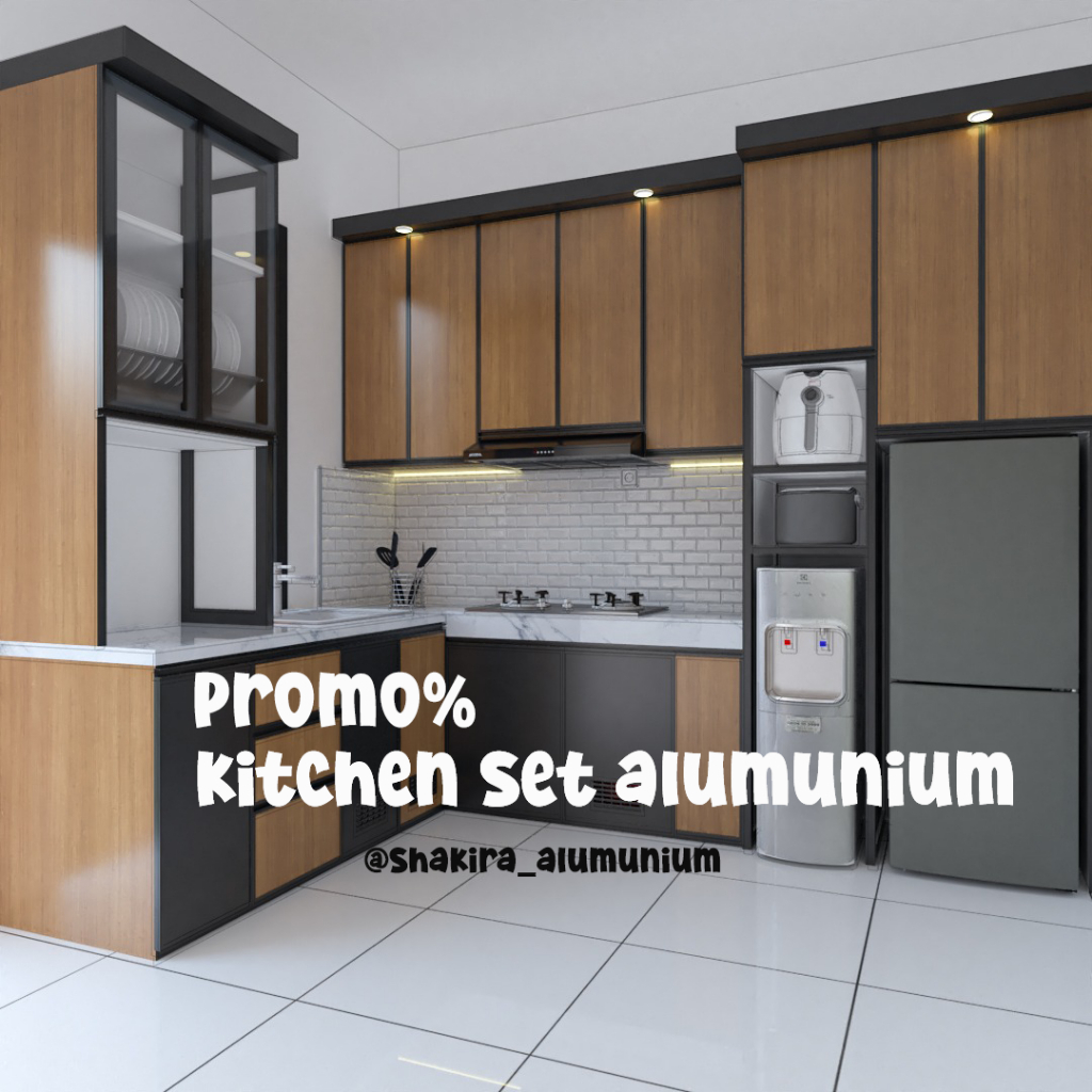 Jual PROMO kitchen set aluminium kitchen set minimalis kitchen set anti ...