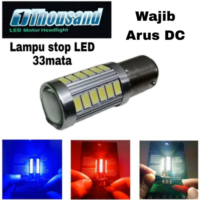 Jual Lampu Stop Rem Belakang Motor 2mode Led 33mata/1Thousand lampu stop LED 33mata lampu stop ...