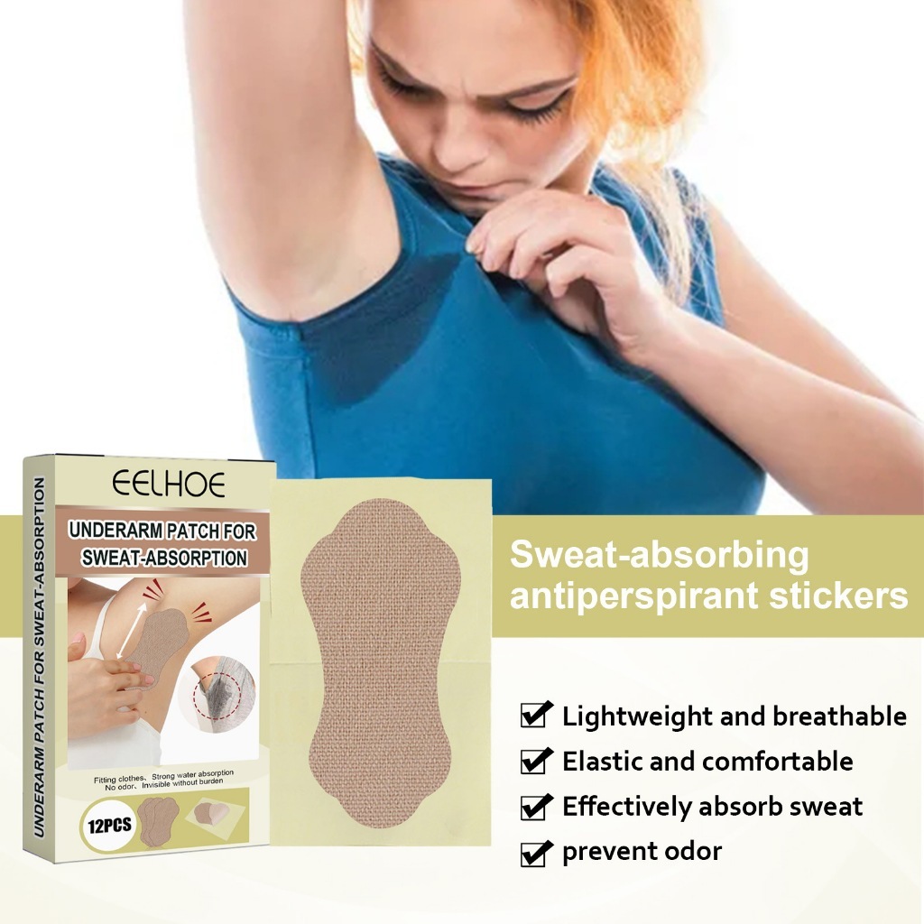 Jual EELHOE Underarm Patch For Sweat-Absorption 12pcs Underarm ...