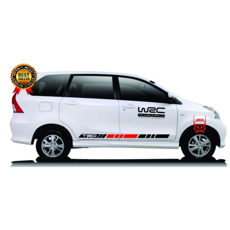 Jual sticker stiker cutting mobil wrc stripping bawah pintu list avanza ...