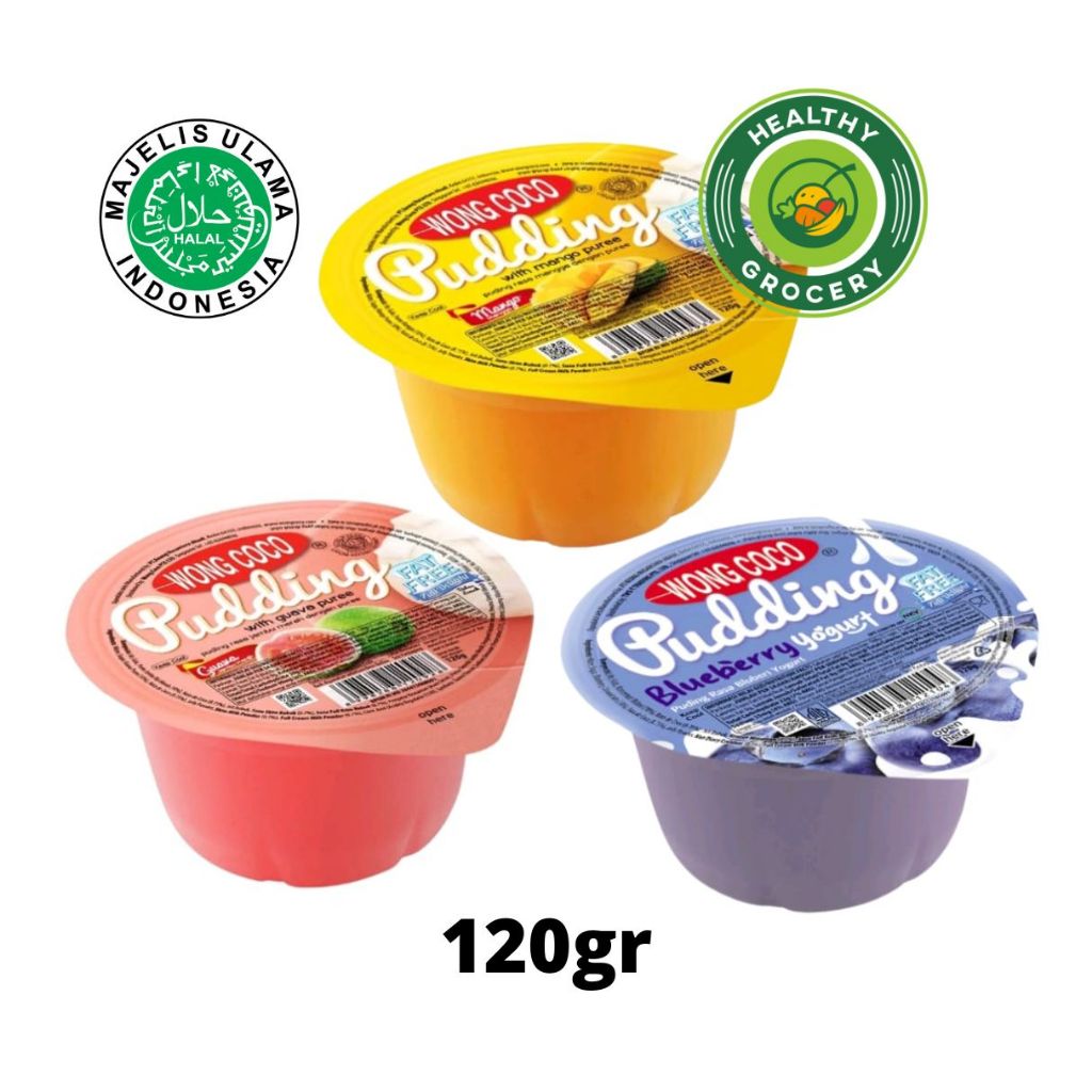 Jual Wong Coco Pudding Blueberry Yogurt / Mango / Guava 120gr / Pudding ...