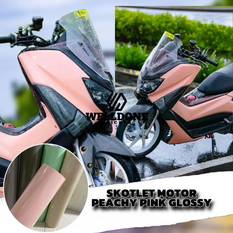 Jual Sticker Motor Pastel Glossy All Varian Warna Skotlet Hijau Matcha ...