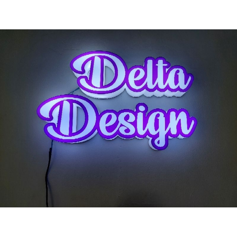 Jual Custom 3D Printing Sign / Logo Full Paket LED | Shopee Indonesia